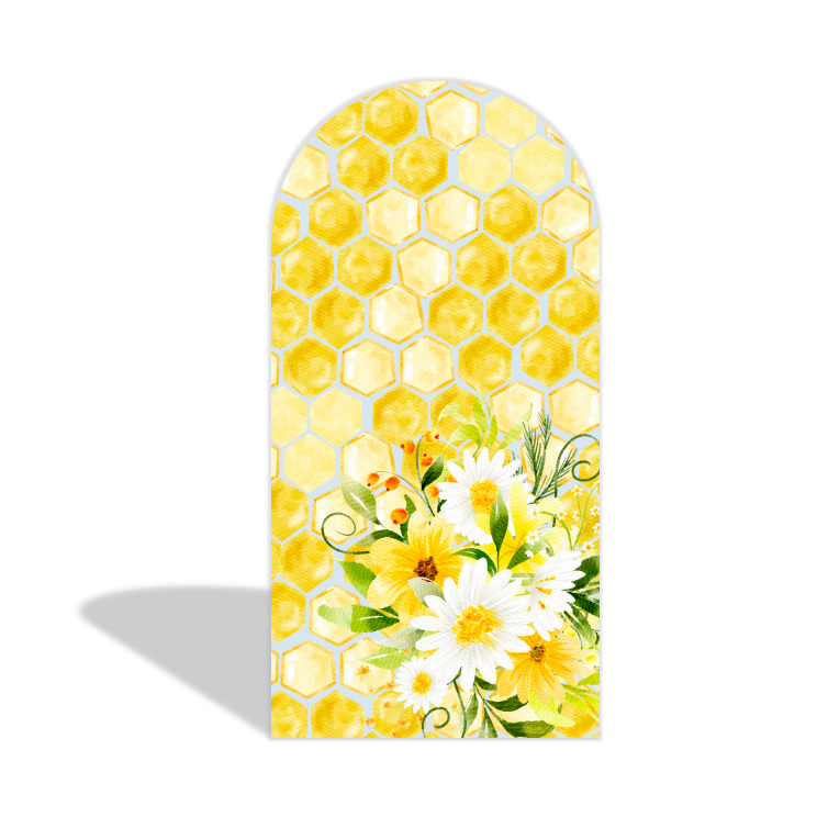 Honey Sweet Yellow Bee Theme Birthday Party Arch Backdrop Wall Cloth C ...