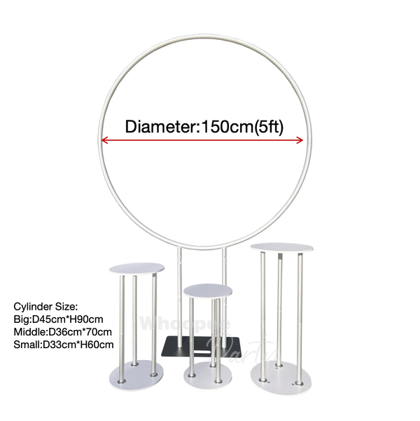 5Ft 6ft 6.5ft 7.2ft Aluminum Alloy Tube Round Circle Backdrop Stand Wi – WhoopeeParty