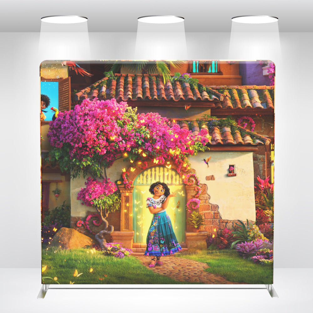 Encanto Mirabel Theme Birthday Party Backdrop Wall Cover With Stand ...
