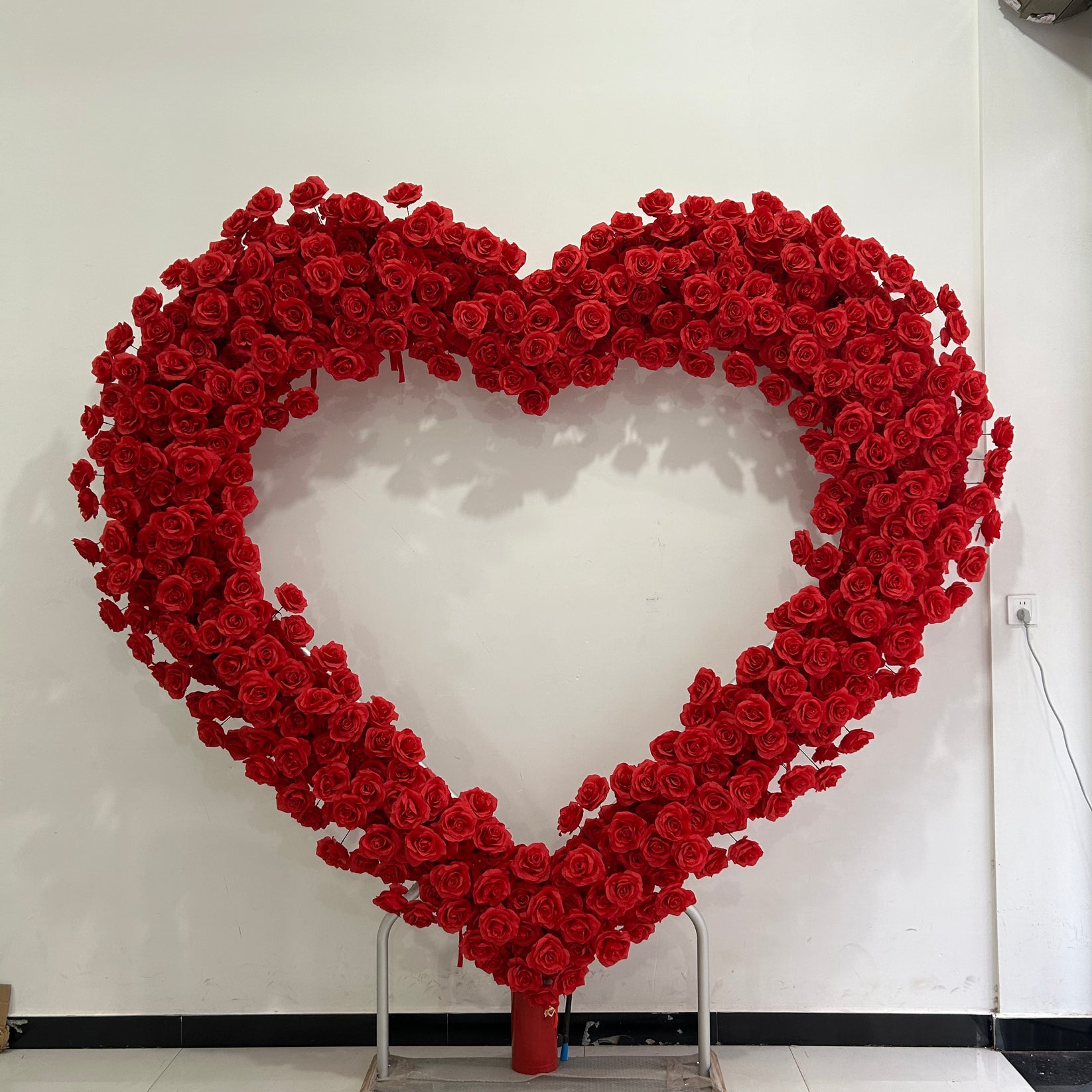 Double Layer Heart Shape Aluminum Arch Photo Booth Backdrop Wall Stand ...